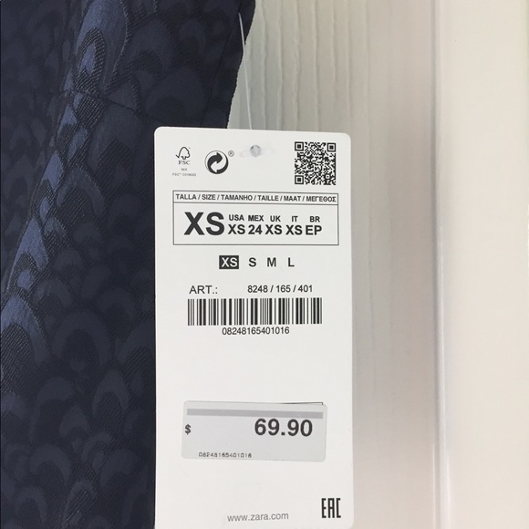 Zara | Other | Zara Navy And Black Dress | Poshmark